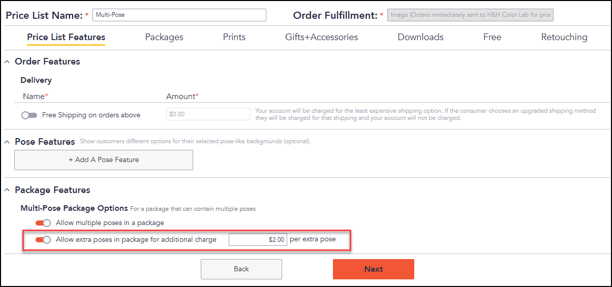 How to setup multi-pose package options in your imago-fulfilled price ...